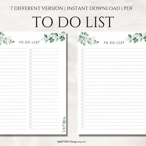 Minimal to Do List Printable Simple Tasks List Template Productivity ...