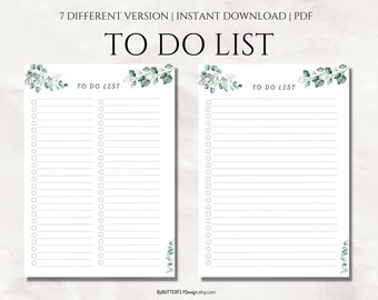 Minimal to Do List Printable Simple Tasks List Template - Etsy