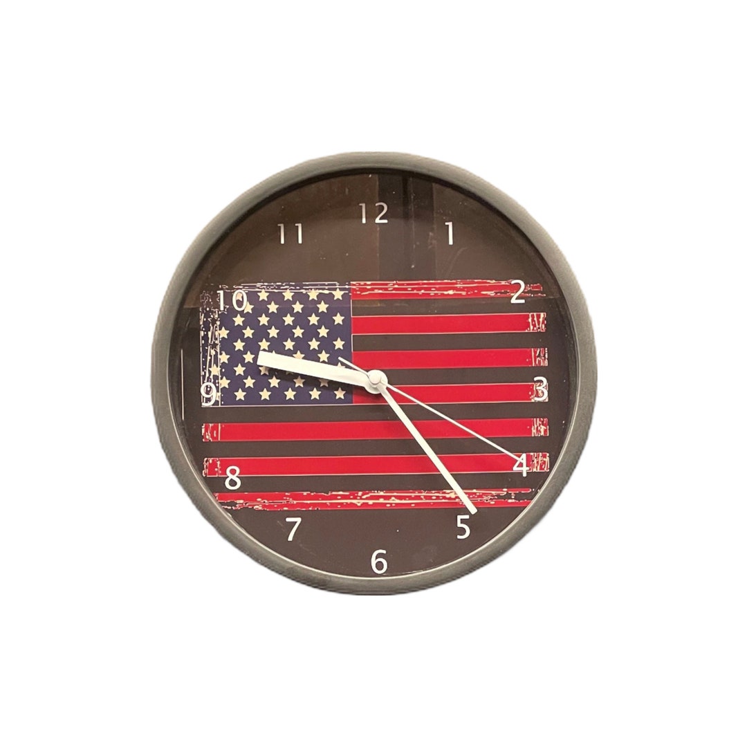 American Flag 9 Wall Clock - Etsy