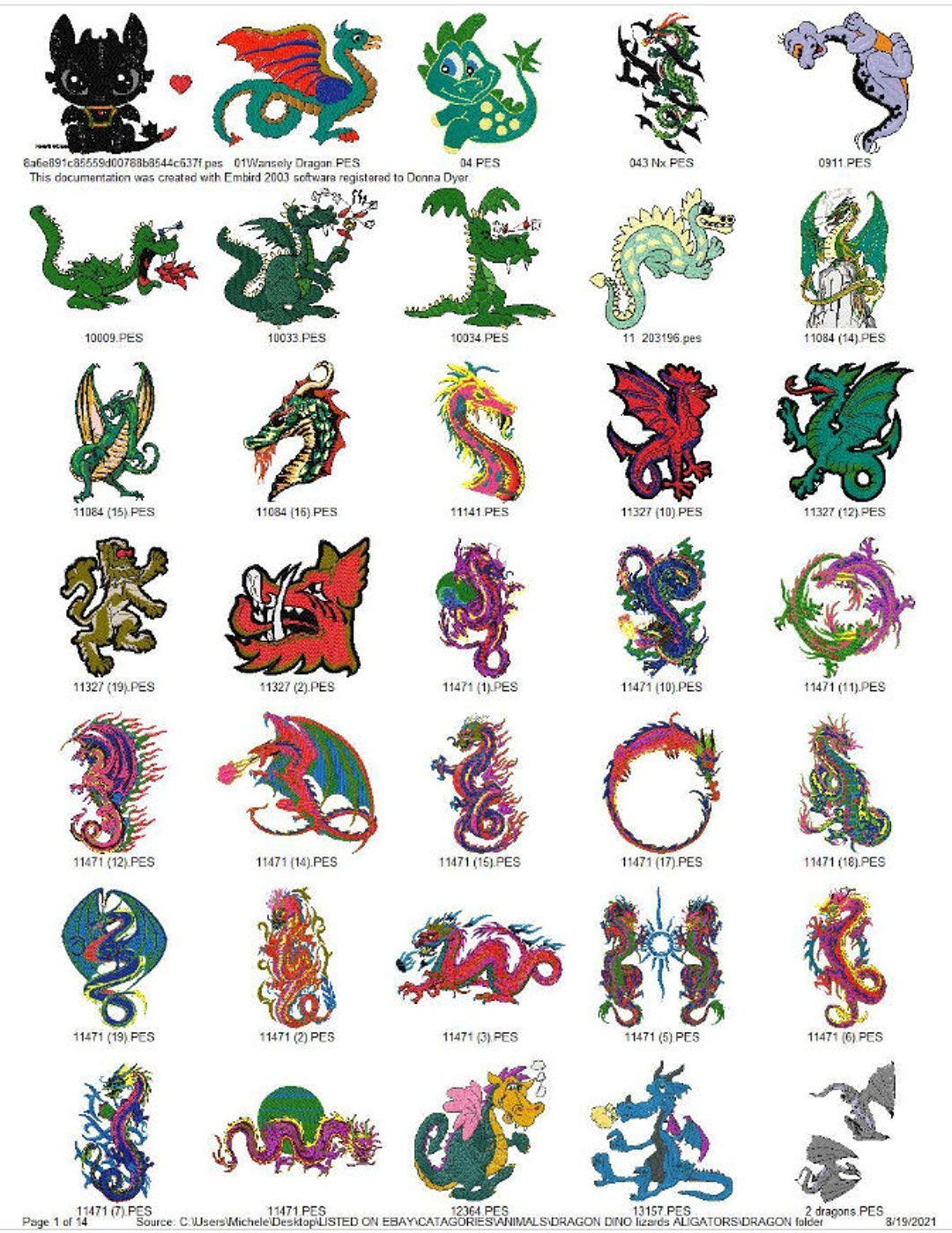 472 Dragons Embroidery Machine Designs - Etsy