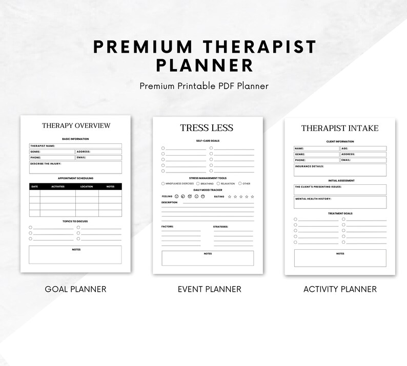 2025 Undated Digital Therapist Planner Daily Appointment Book ...