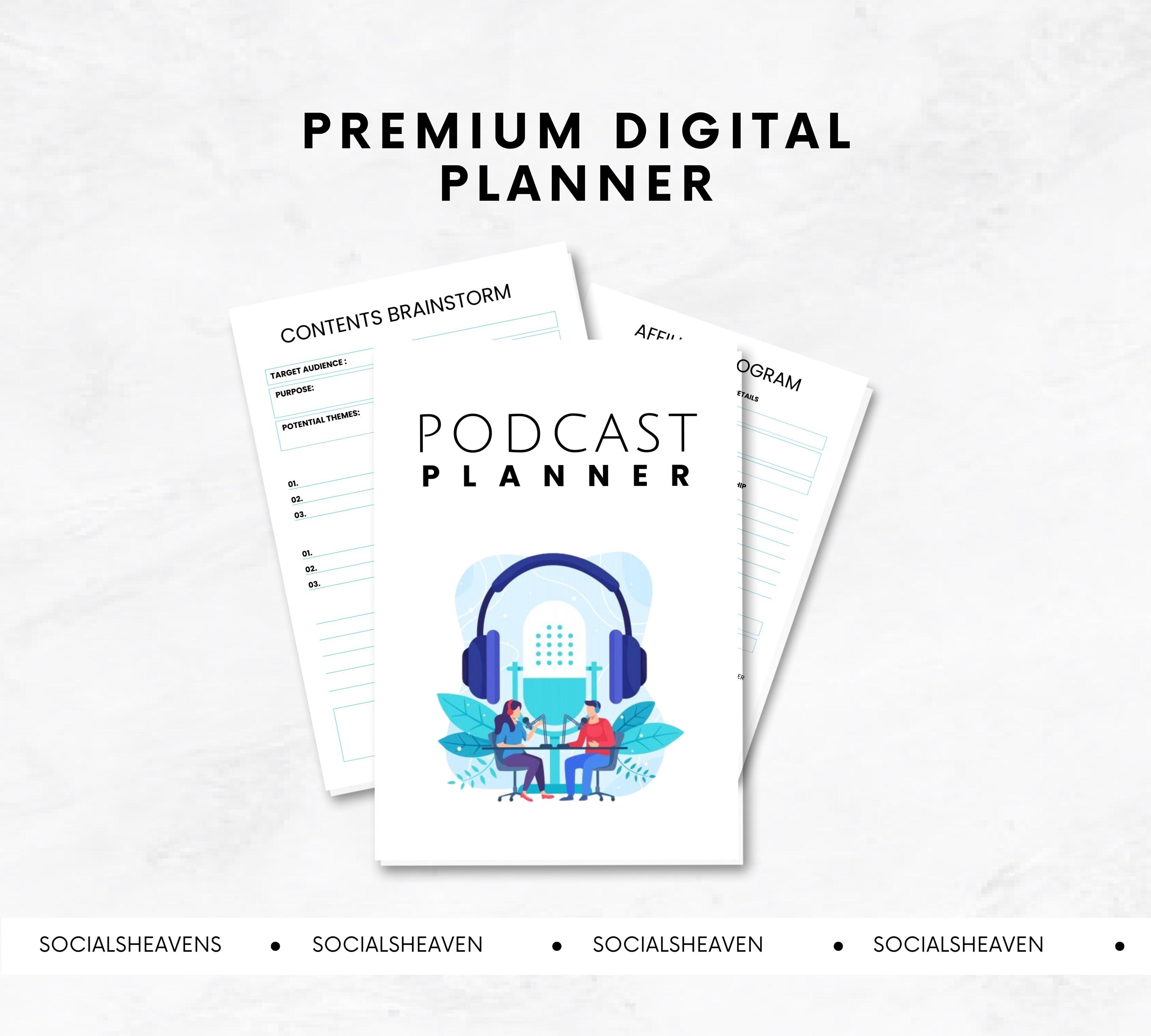 Printable Podcast Planner Template Episode Podcast Interview Planning ...