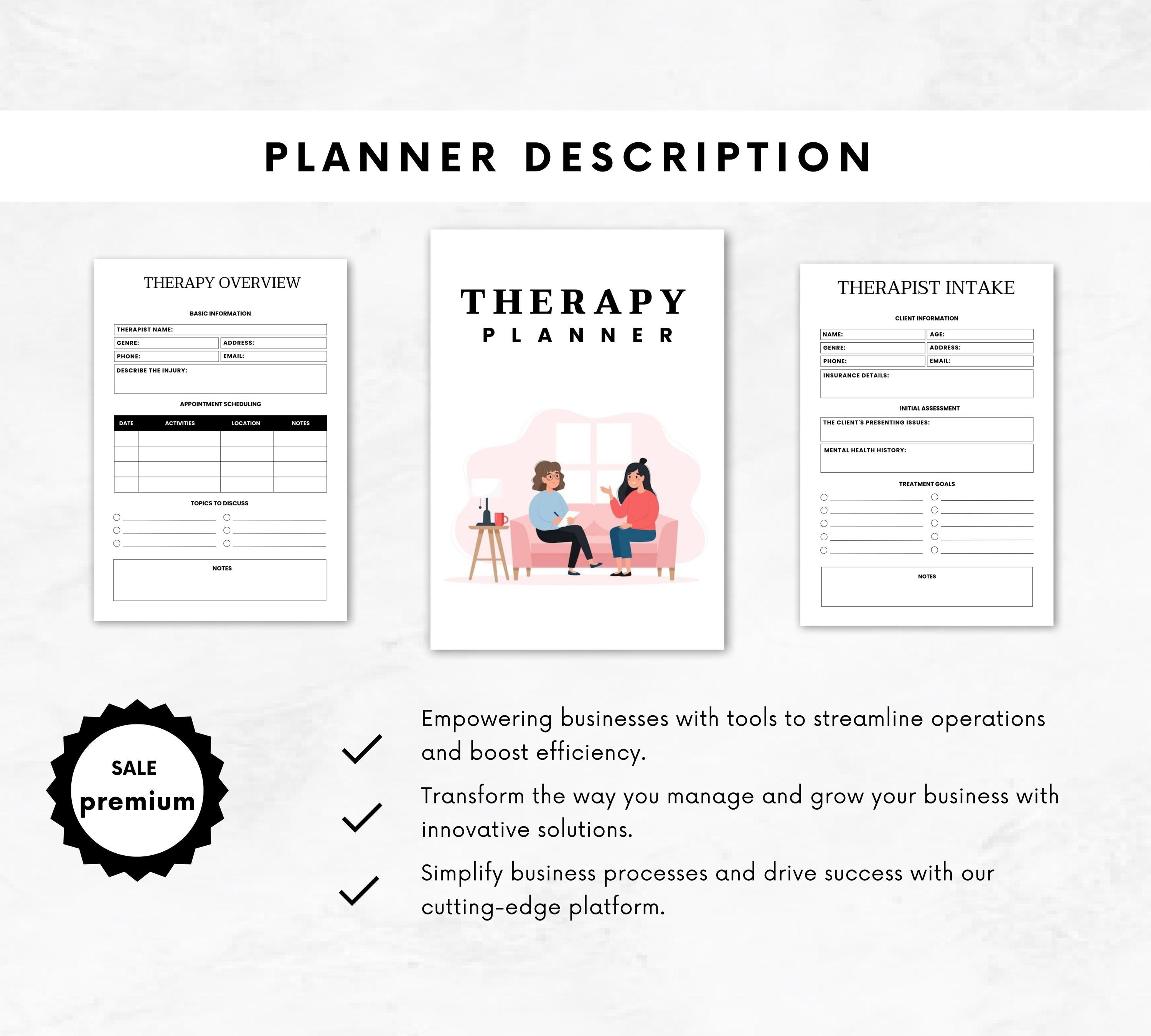 2025 Undated Digital Therapist Planner Daily Appointment Book ...
