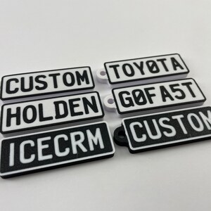 Custom Key Ring Number Plates - Etsy