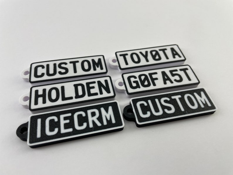 Custom Key Ring Number Plates - Etsy