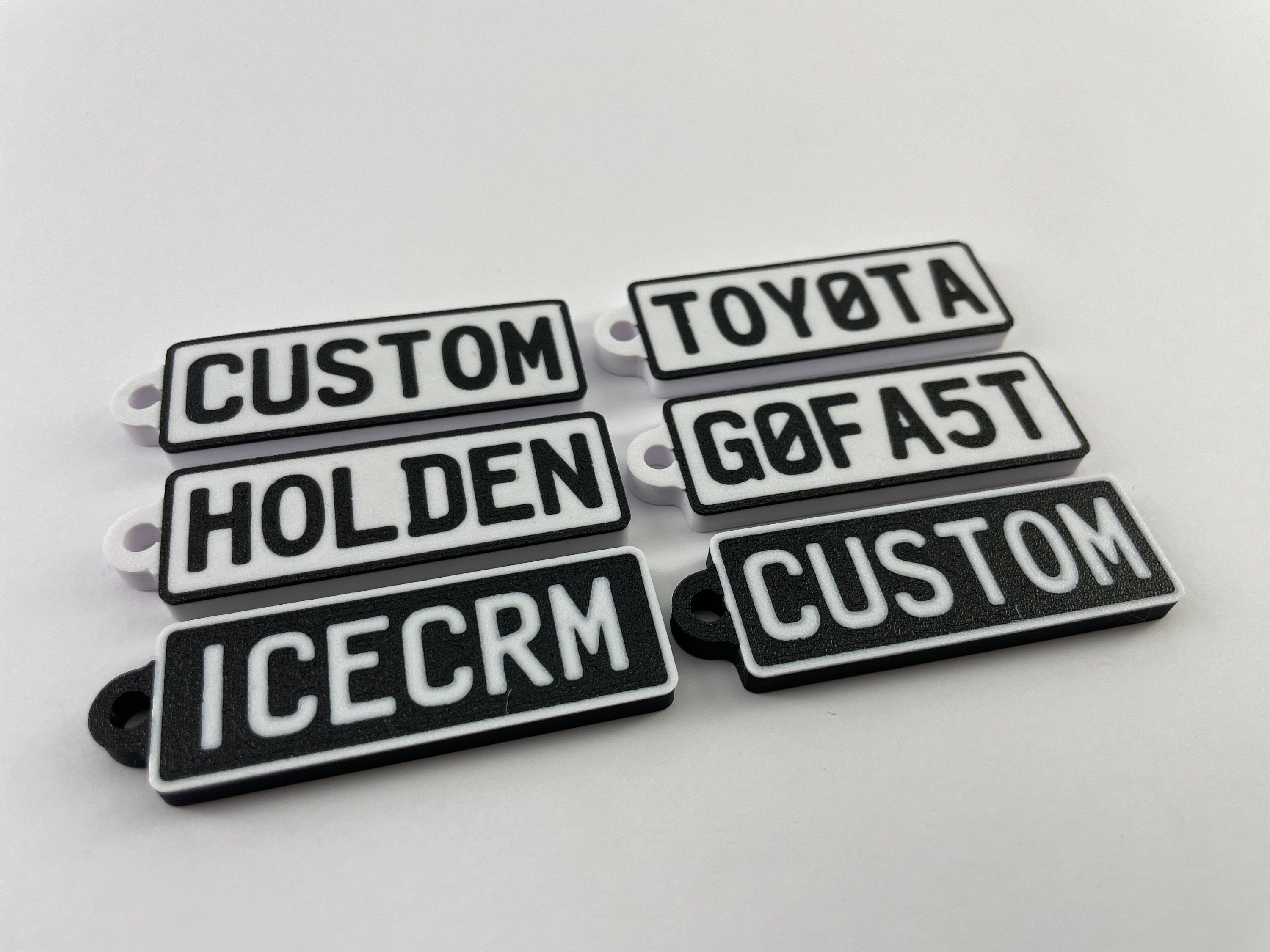 Custom Key Ring Number Plates - Etsy