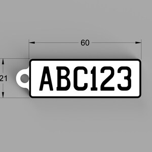 Custom Key Ring Number Plates - Etsy
