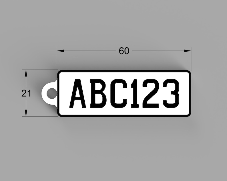 Custom Key Ring Number Plates - Etsy