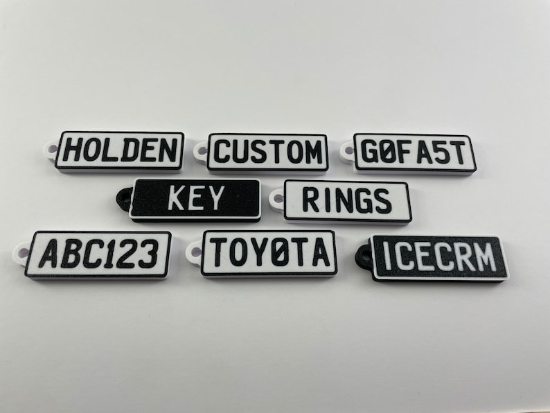 Custom Key Ring Number Plates - Etsy