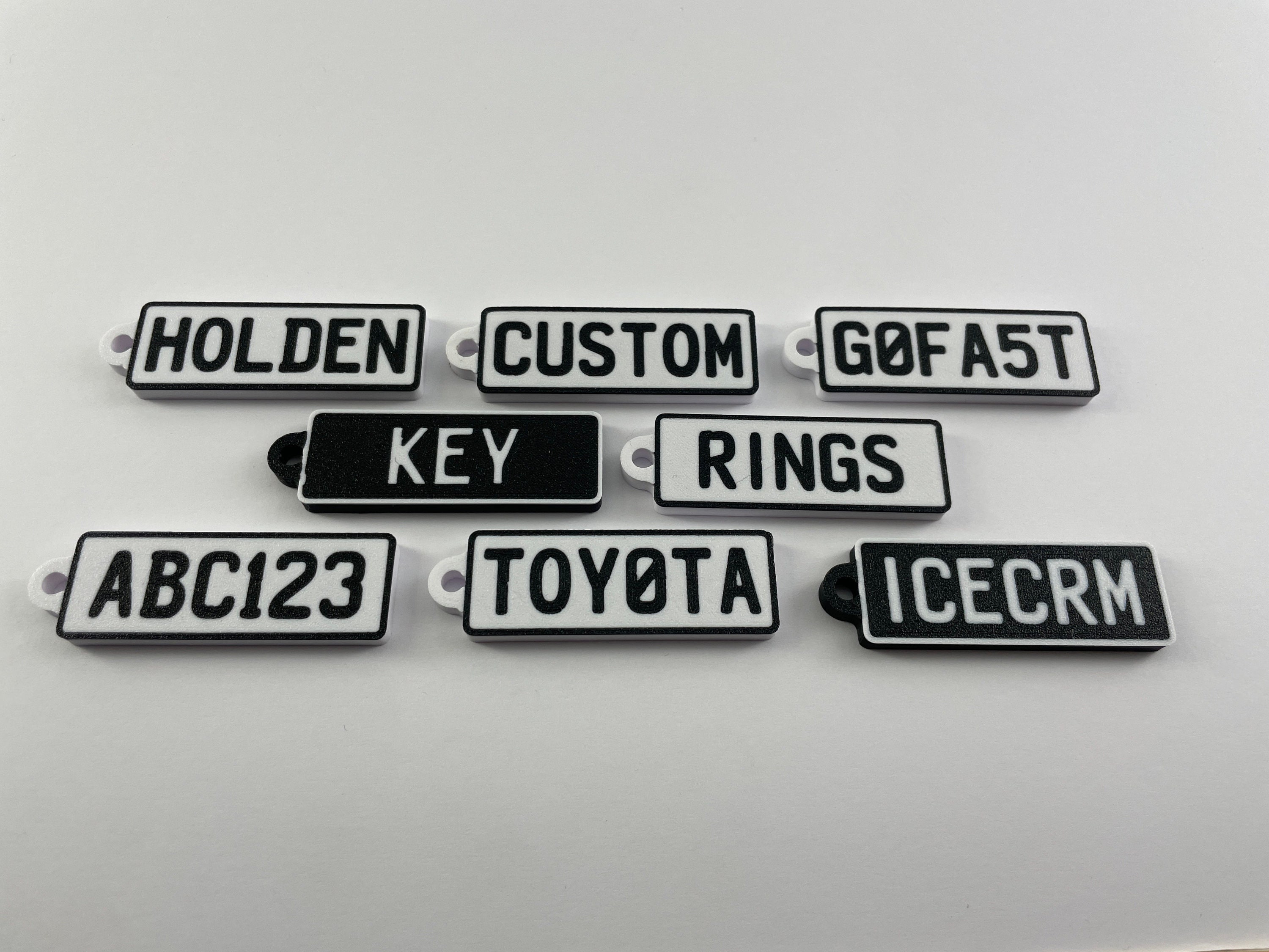 Custom Key Ring Number Plates - Etsy