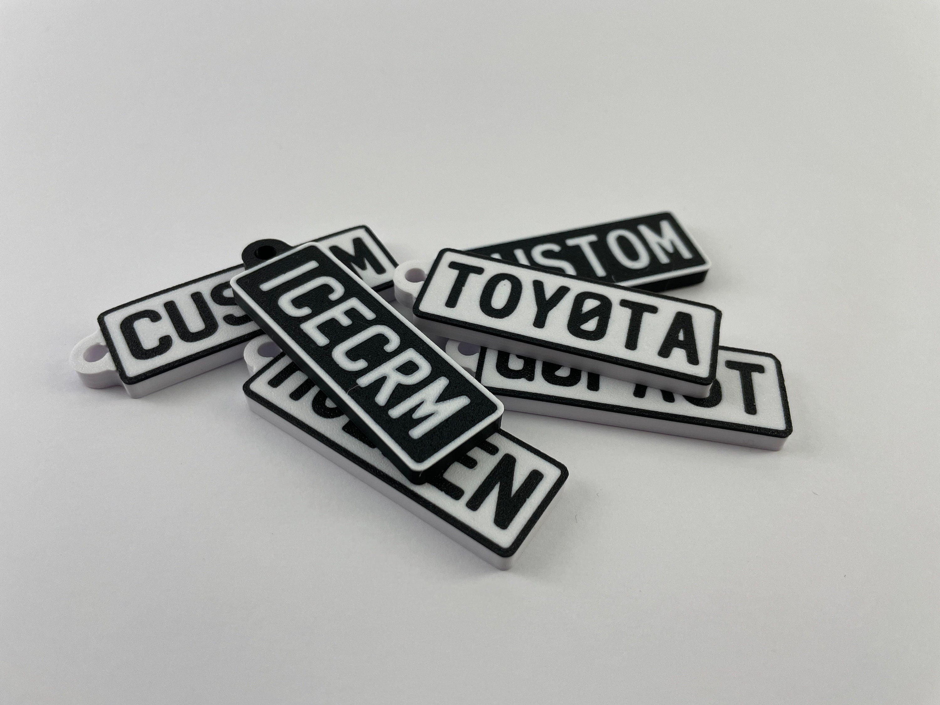 Custom Key Ring Number Plates - Etsy