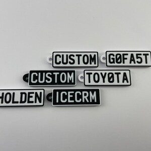 Custom Key Ring Number Plates - Etsy