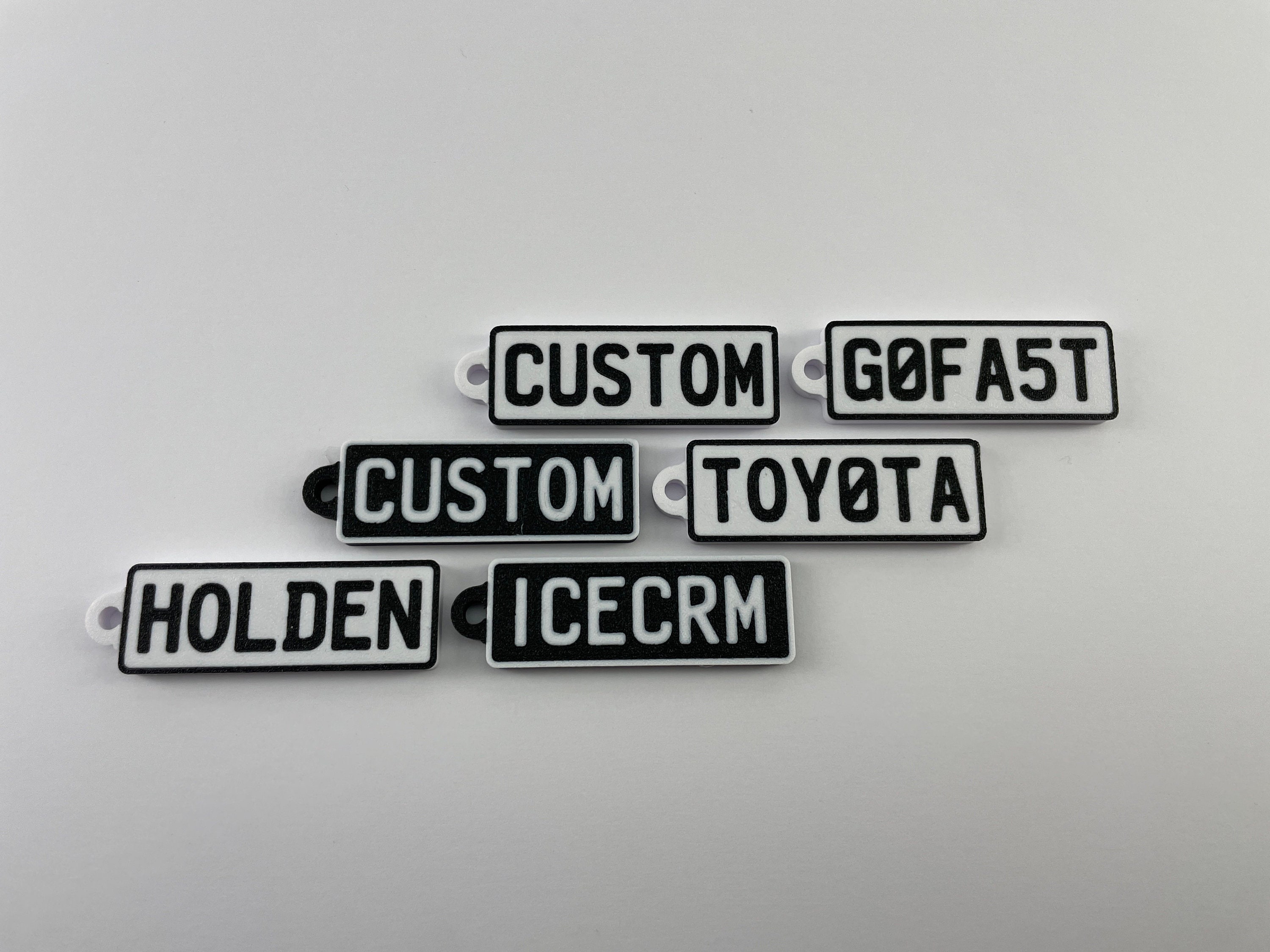 Custom Key Ring Number Plates - Etsy