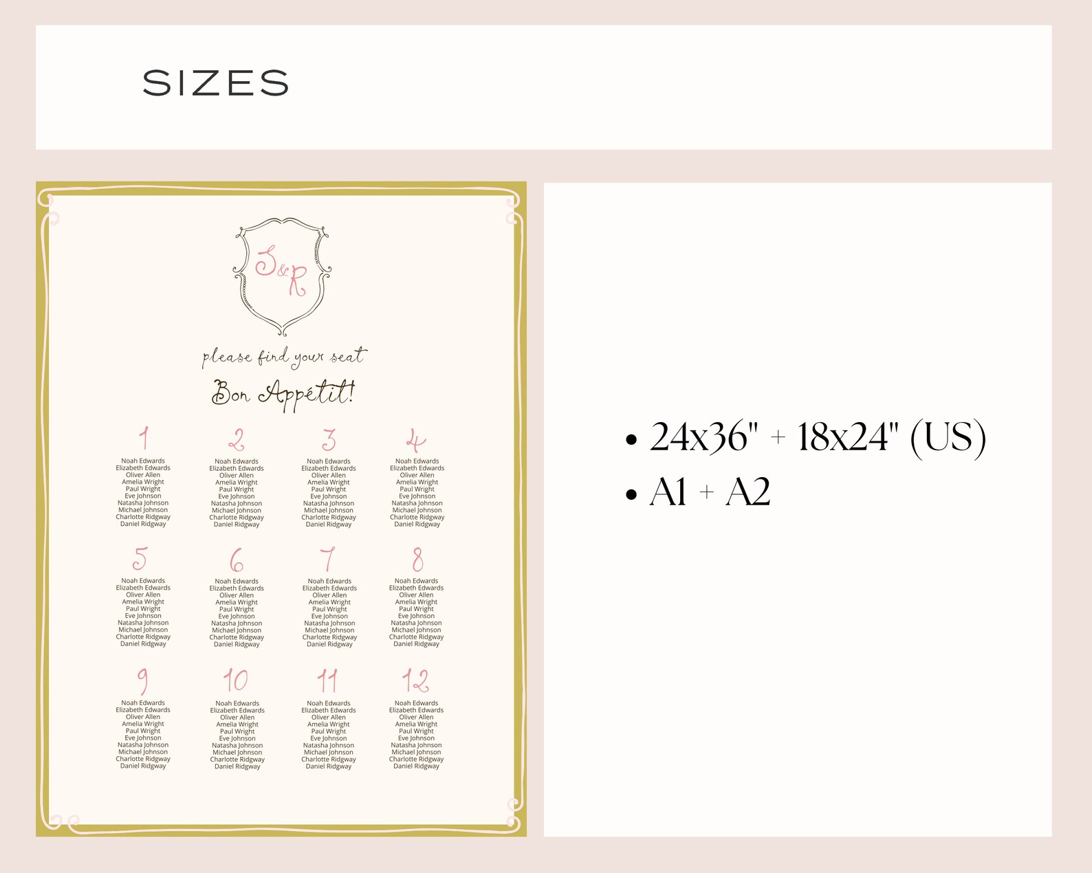 Hand Drawn Wedding Seating Chart Template Handwritten Illustrated Sign ...