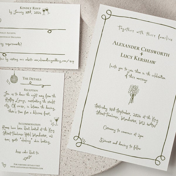 Whimsical Wedding Invitation - Etsy