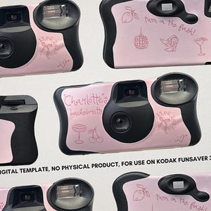 Disposable Camera Wrap DIGITAL Template | Editable Printable Kodak ...