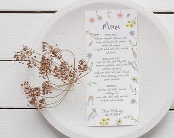 Sketched Artsy Hand Drawn Menu Double Sided Fun - Etsy