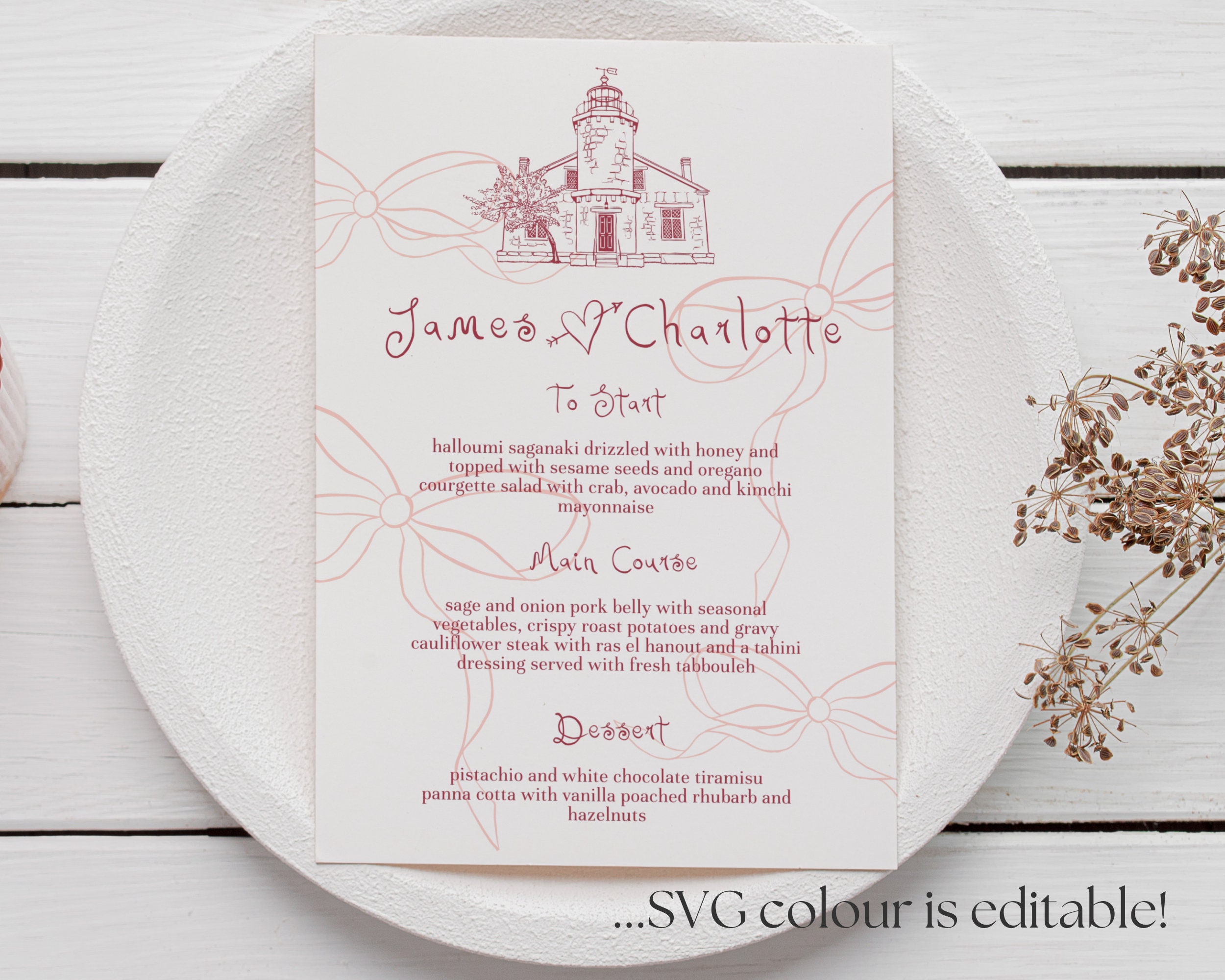 Custom Wedding Venue Illustration Digital Download Hand Drawn Abstract ...
