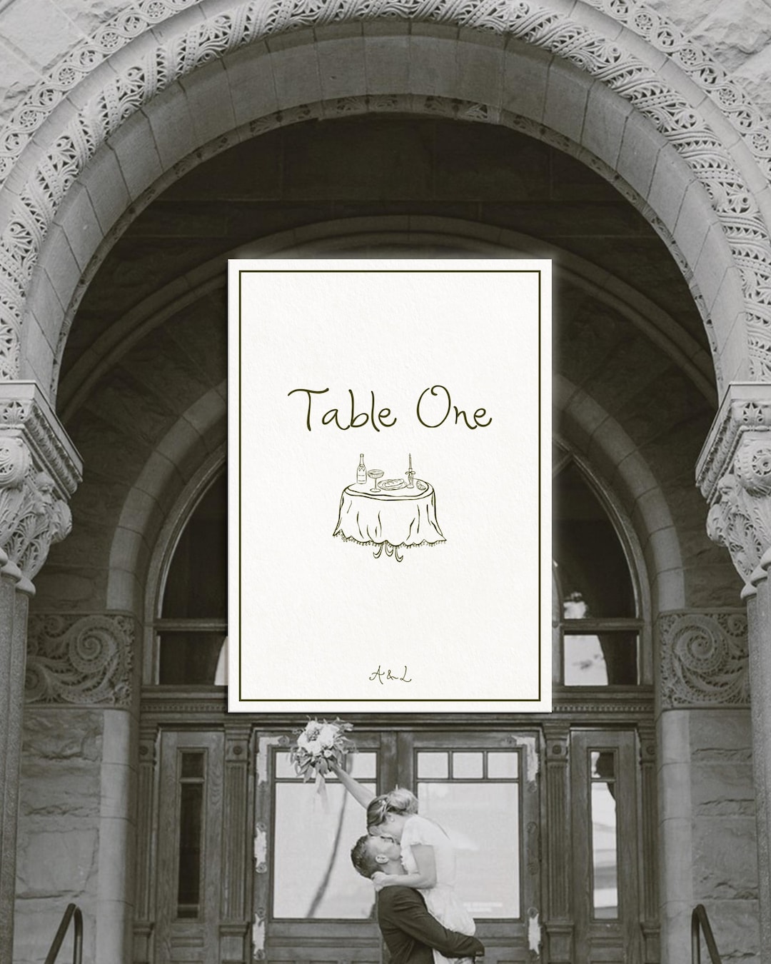 Hand Drawn Wedding Table Numbers Template | Editable Illustrated Table ...