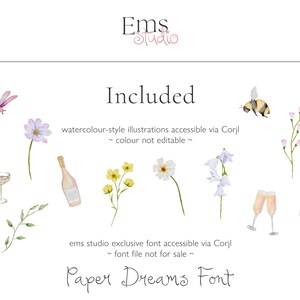 Wedding Timeline Template | Boho Watercolor Wildflowers Illustrated ...