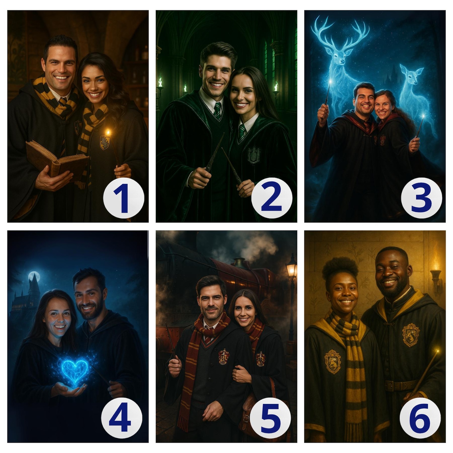 Personalized Realistic Harry Potter Portrait With Your Face Hogwarts ...