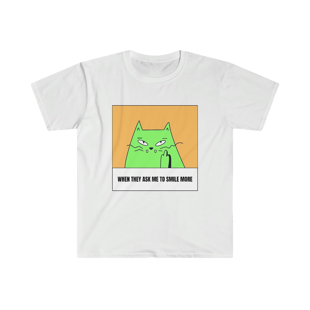 Funny Meme Cat T-shirt, High Quality - Etsy