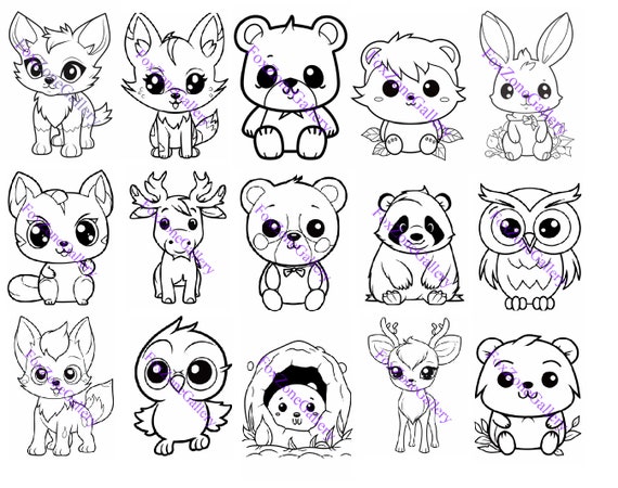 Chibi Animal Coloring Pages