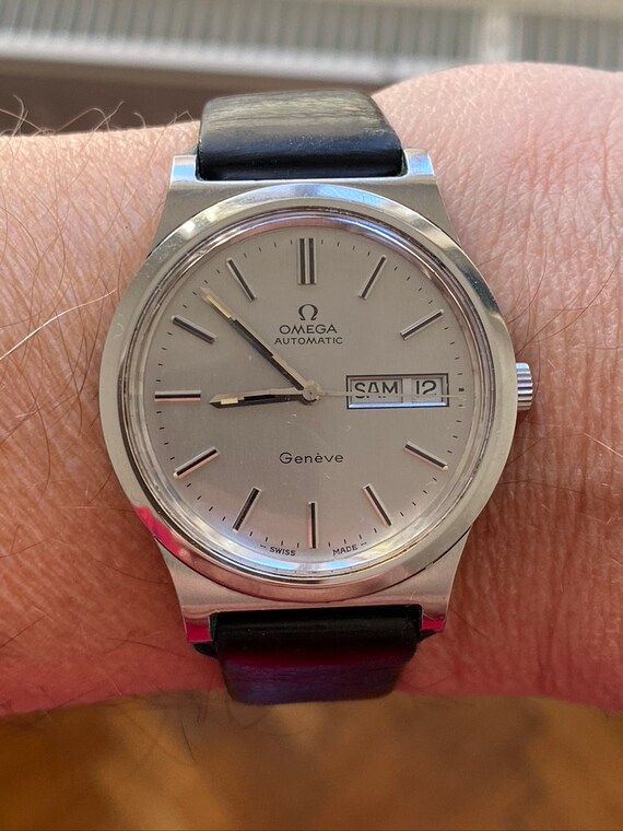 Omega Geneve Tag Date steel case onyx indices natostr… - Gem