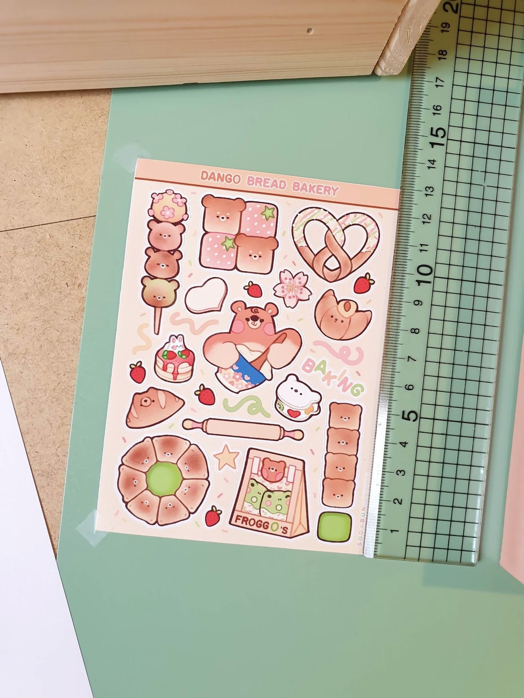 Dango Bread Bakery | Cute Waterproof Handmade Sticker Sheet | Kawaii ...