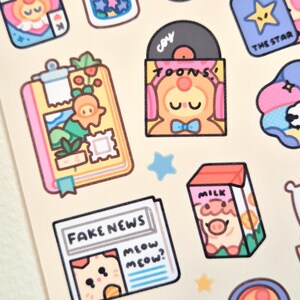 Take A Break | Cute Waterproof Handmade Vibrant Sticker Sheet | Kawaii ...