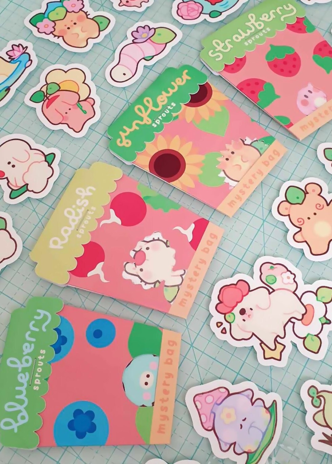 Mystery Sprout Sticker Packs | Surprise Waterproof Handmade Vinyl Die-cut Sticker Grab Bags ...