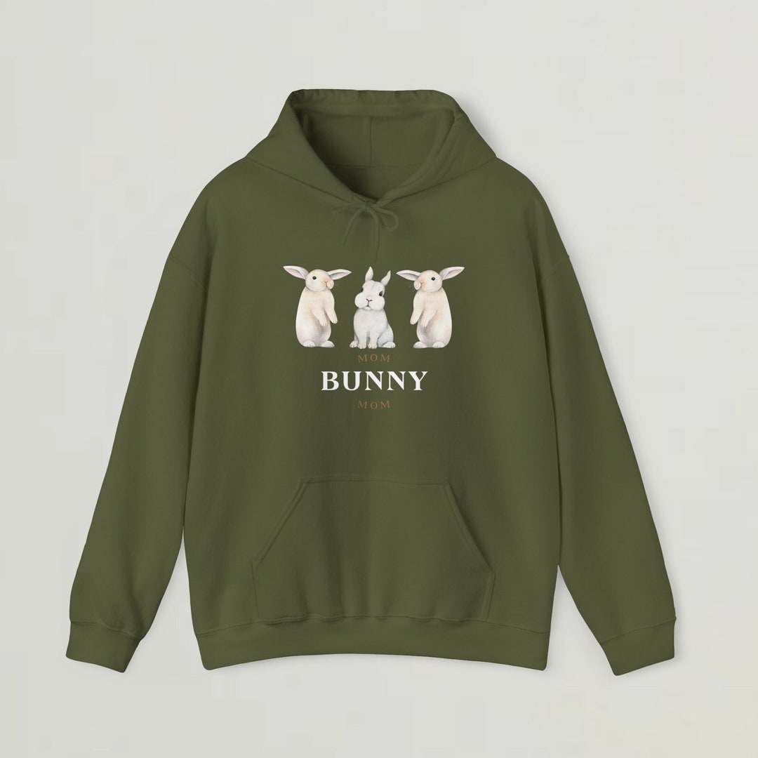 Bunny Mom Sweatshirt, Cute Rabbit Hoodie, Bunny Mother Sweatshirt ...