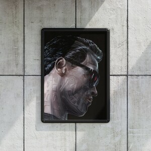 Terminator Art T800 Endoskeleton Art Print Arnold Schwarzenegger ...