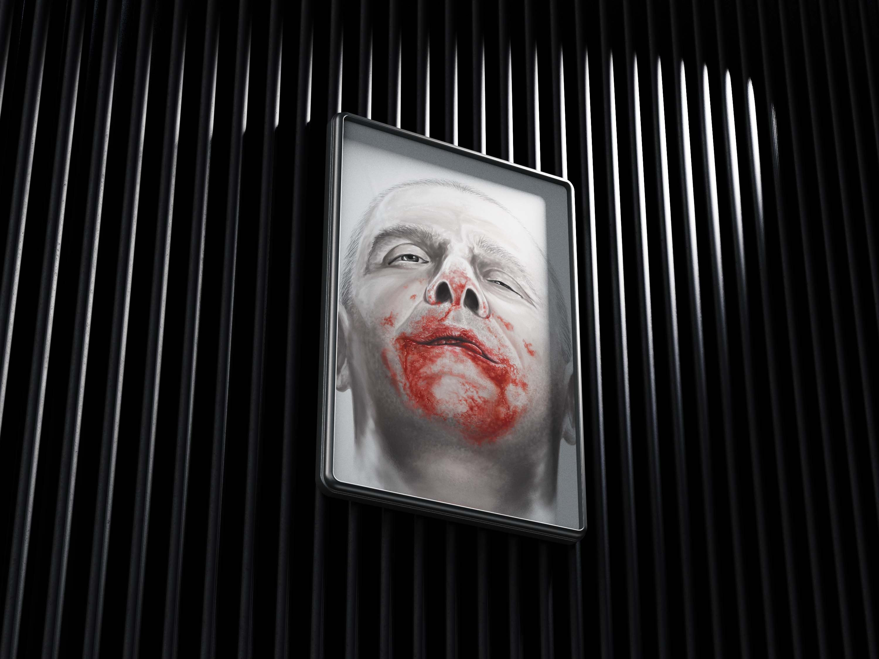 Silence of the Lambs Poster Hannibal Lecter Hand Painted Digital Art ...