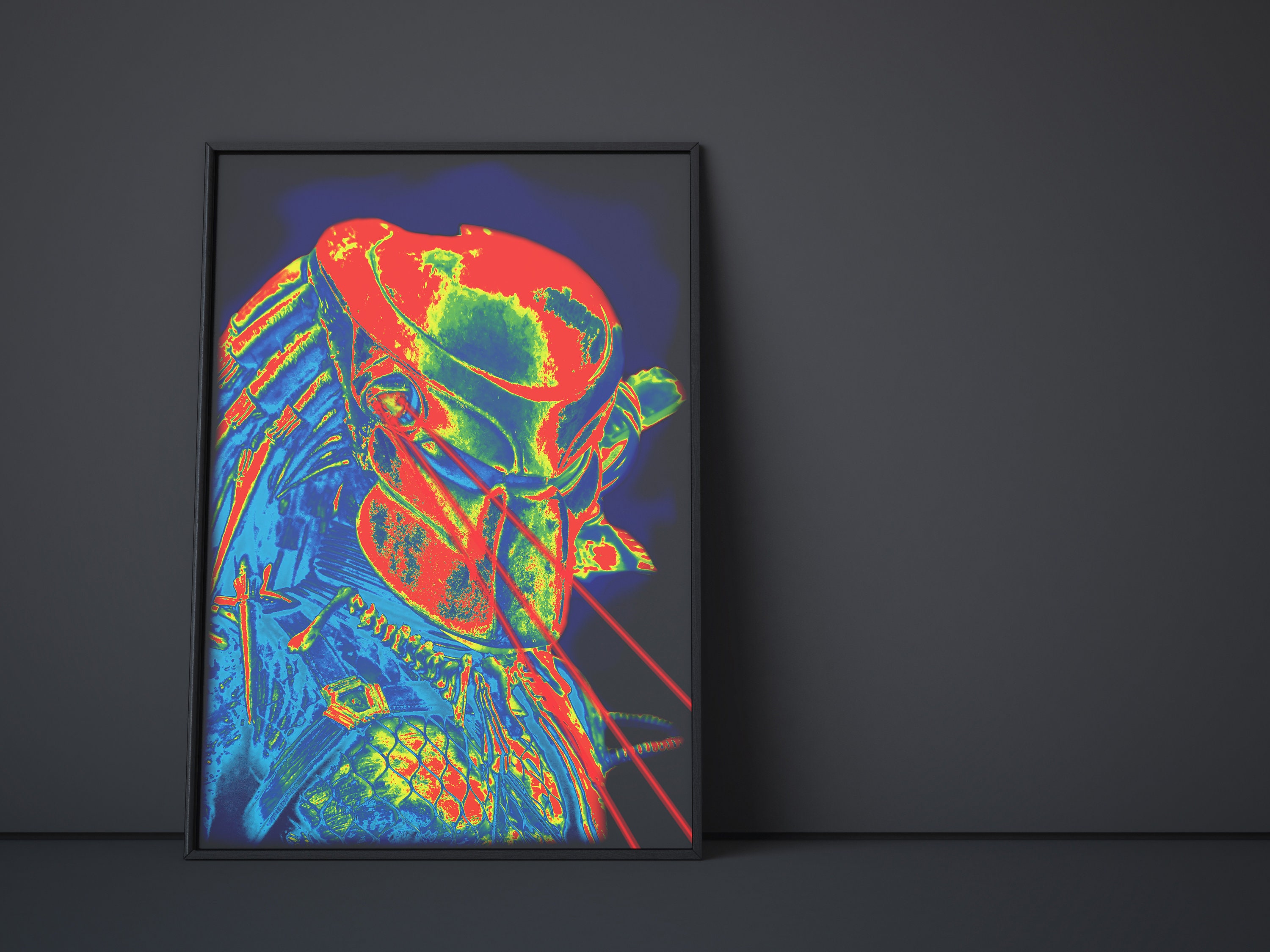 Predator Art Jungle Hunter Art Print Predator Thermal Vision Scifi ...