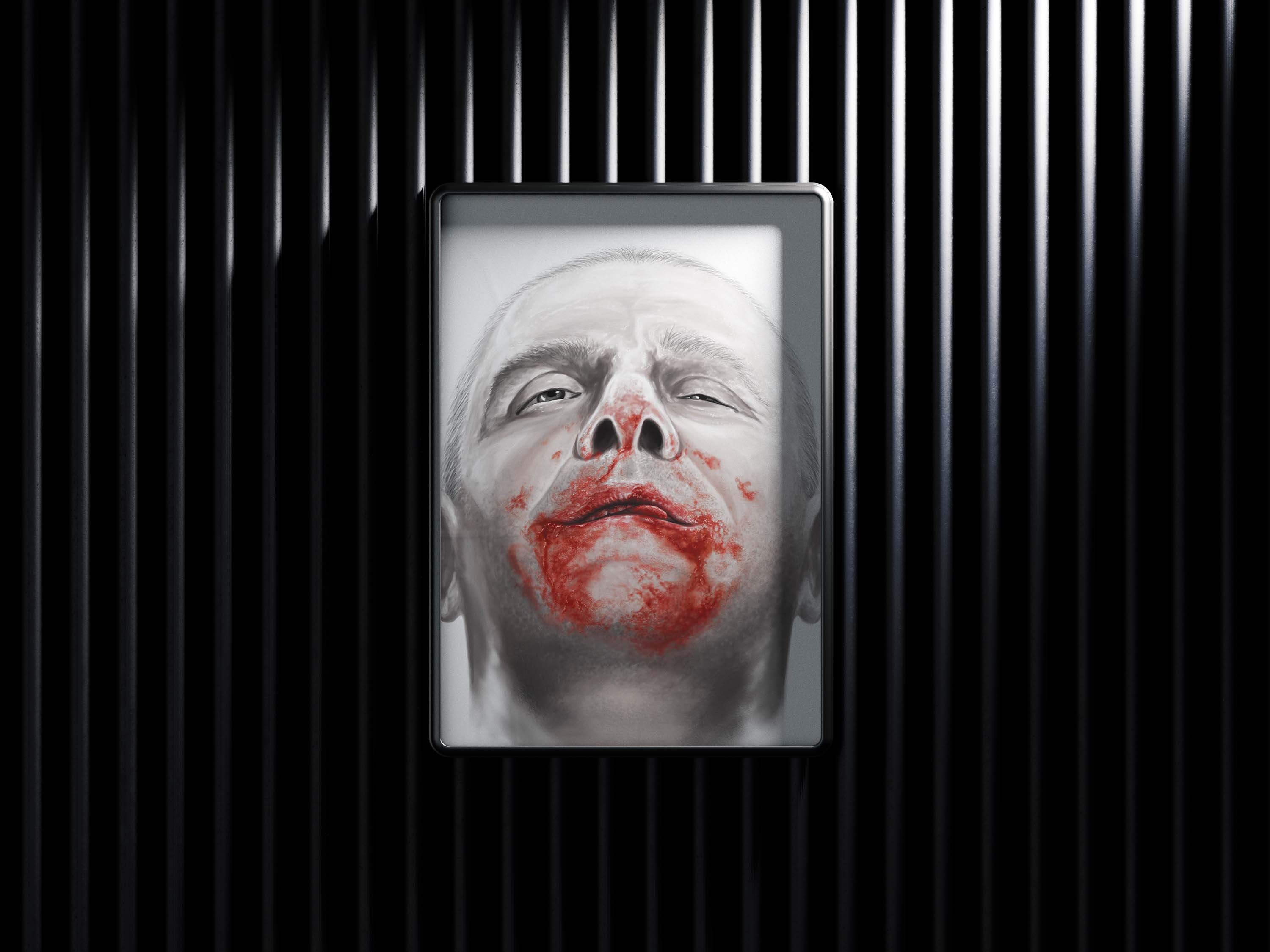 Silence of the Lambs Poster Hannibal Lecter Hand Painted Digital Art ...