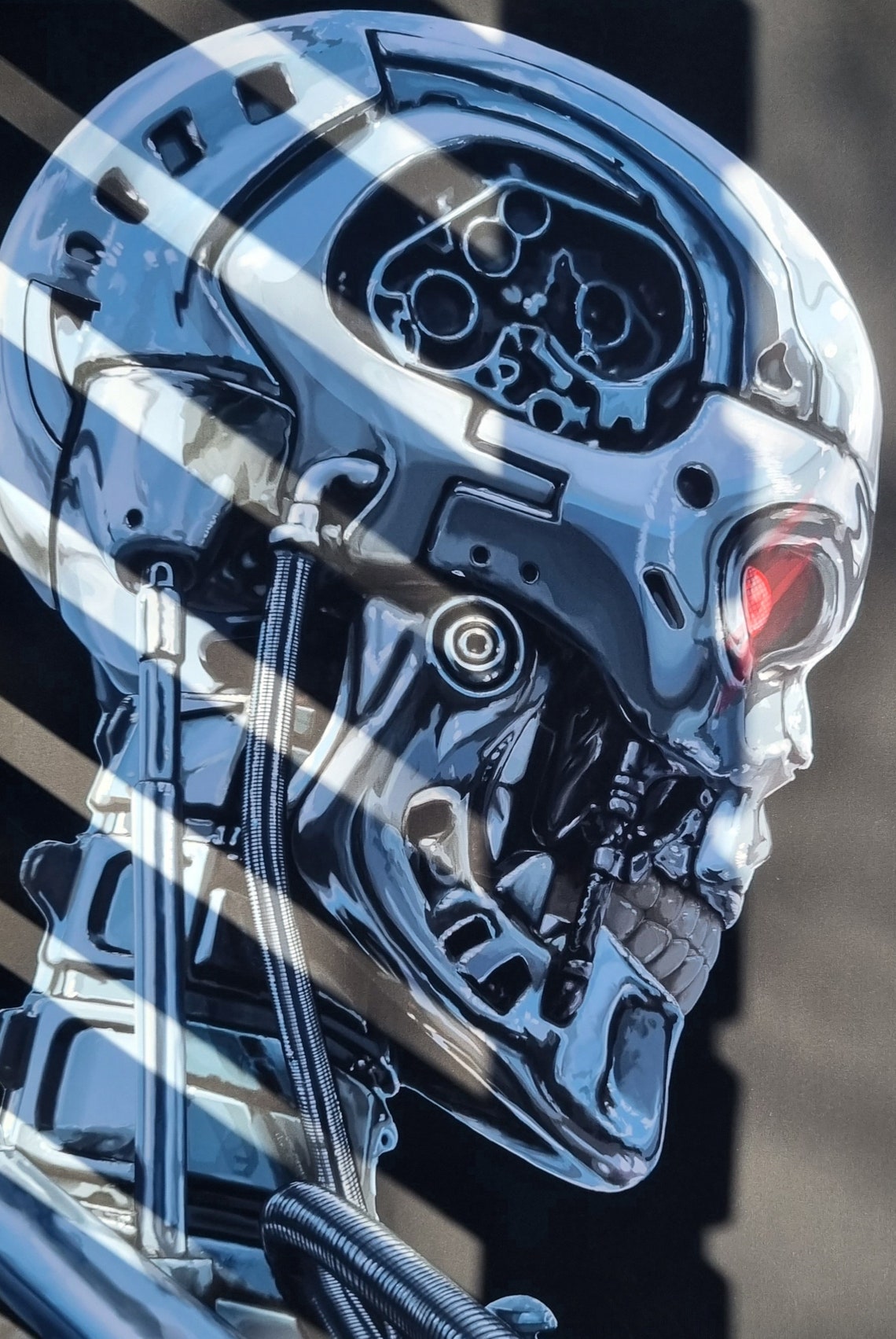 Terminator Art T800 Endoskeleton Art Print Terminator 2 Poster Scifi ...
