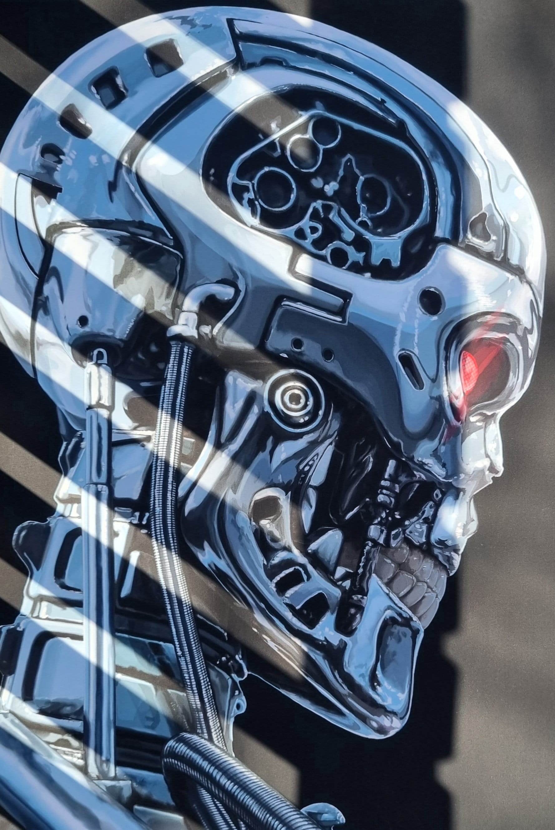 Terminator Art T800 Endoskeleton Art Print Terminator 2 Poster Scifi ...