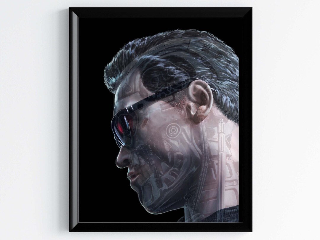 Terminator Art T800 Endoskeleton Art Print Arnold Schwarzenegger ...