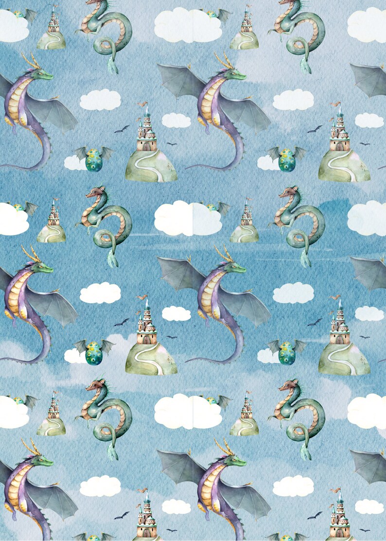 Dragon Theme Birthday Party Invitation EDITABLE Templates - Etsy