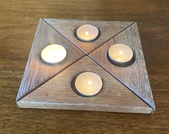 Set of 3 Single Diamond Tea Light Holders - Etsy
