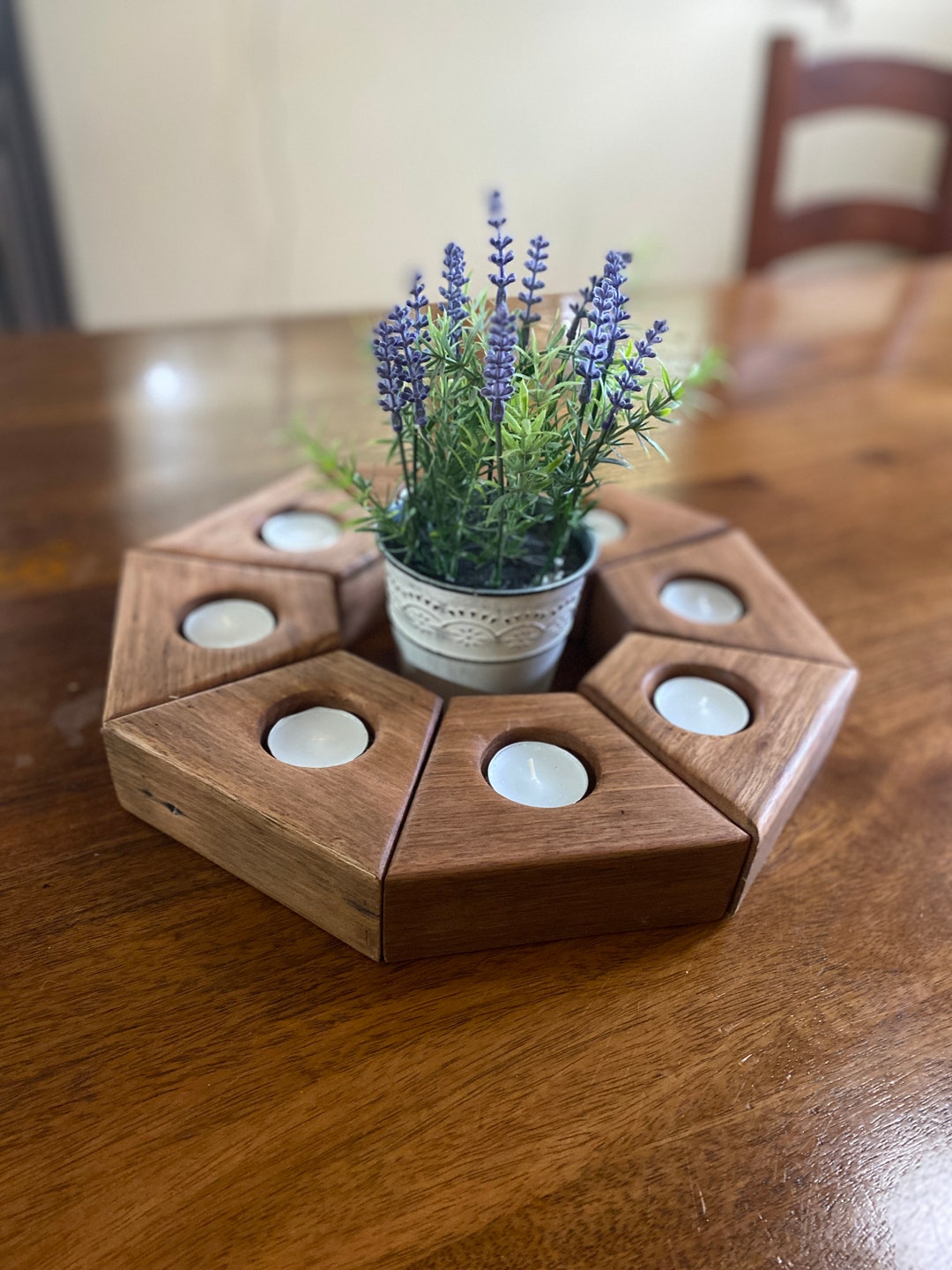 Large Octagon Tea Light Holder Set - Etsy