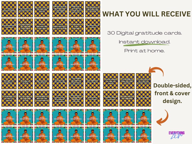 Printable Positive Affirmation Cards, Daily Gratitude Reminders, Pack ...