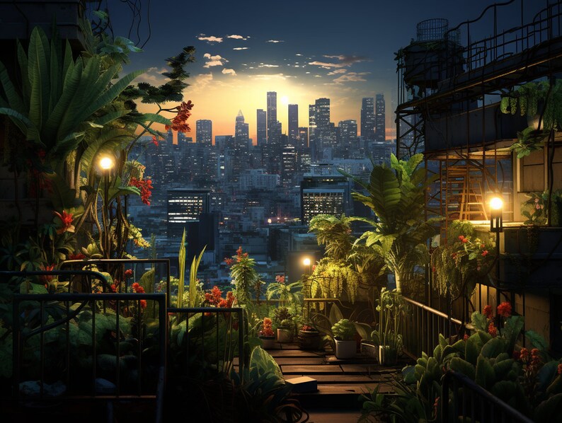 Urban Jungle Open Space Backdrop, High-resolution Digital Image ...