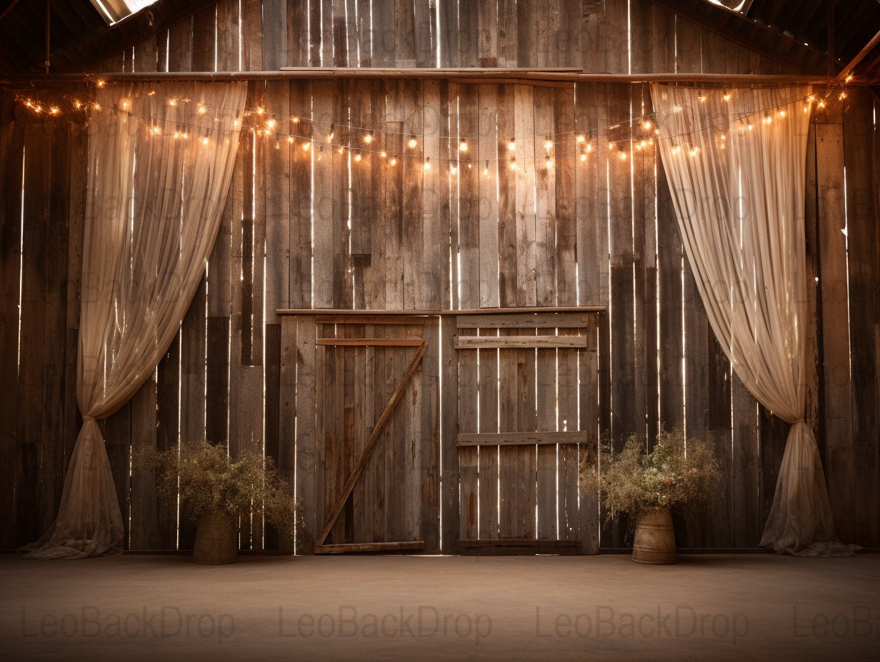 Rustic Barn Backdrop, Cinematic Lighting Overlay, High-resolution ...