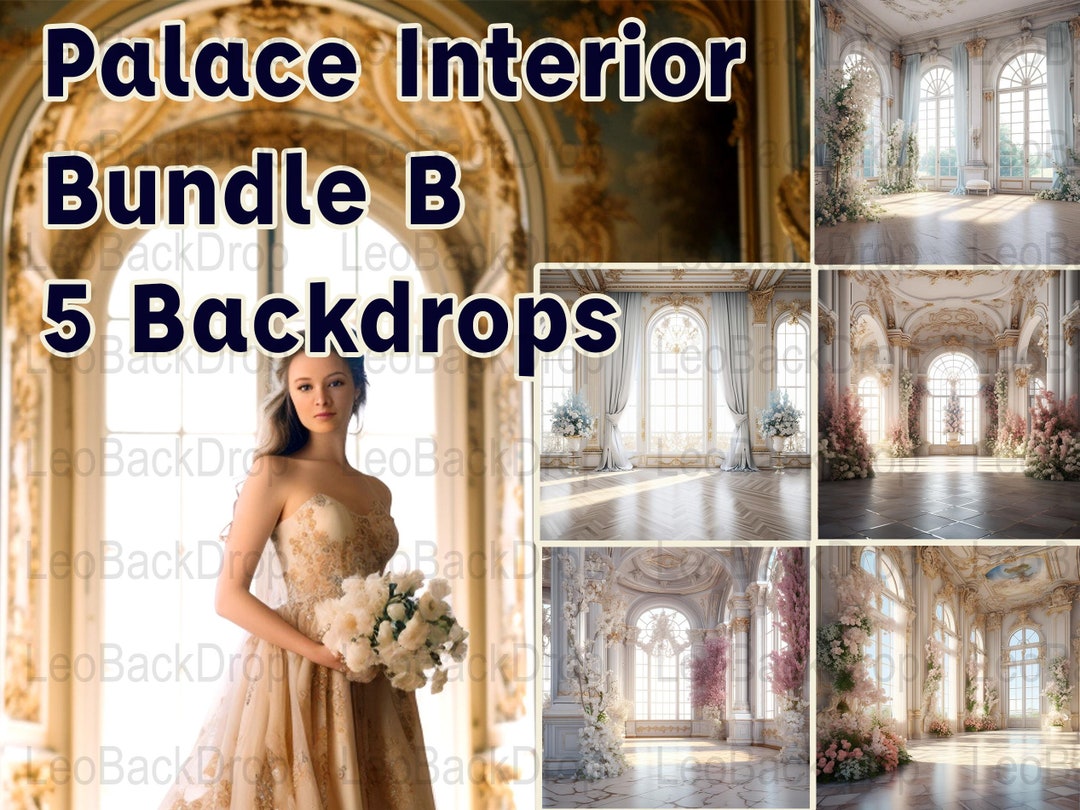 Fantasy Palace Interior Backdrop, Ornate Living Room Decor, Light ...