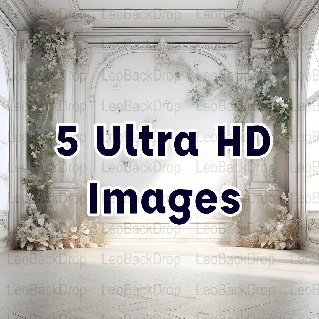 Photography Backdrop Minimalism Floral: Blooming Flowers, 5 Image Pack ...