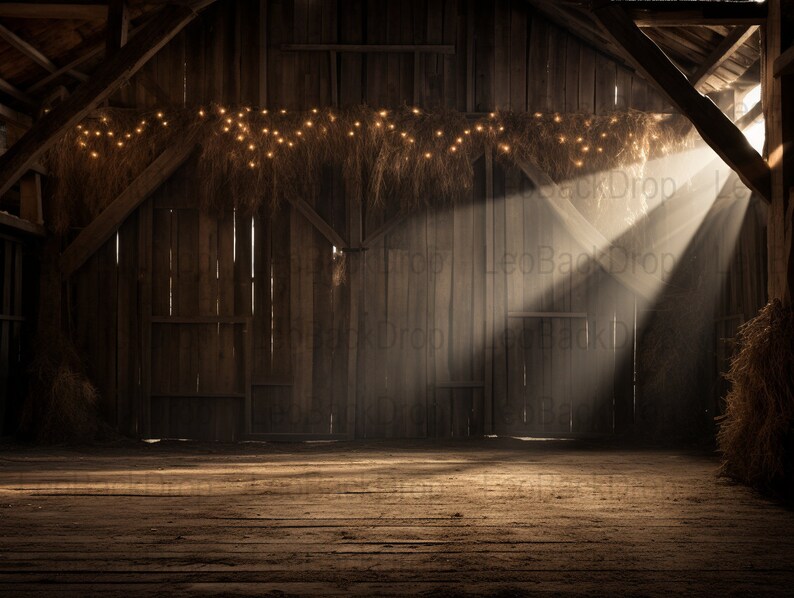 Rustic Barn Backdrop, Cinematic Lighting Overlay, High-resolution ...