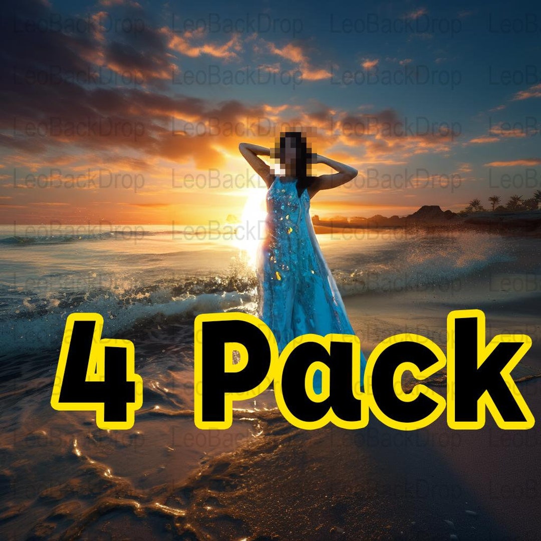 Beach Sunset Backdrop Pack 2, High Resolution, Digital Photography ...