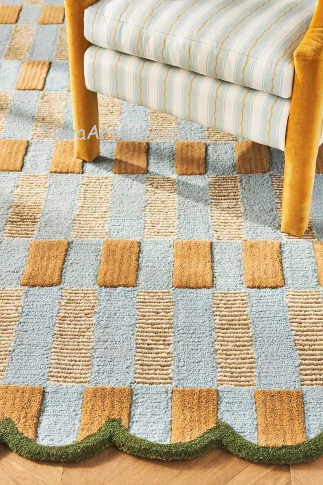 Matilda Goad Plaid Hand-tufted Rug | Luxury Large Area Rug for Bedroom ...